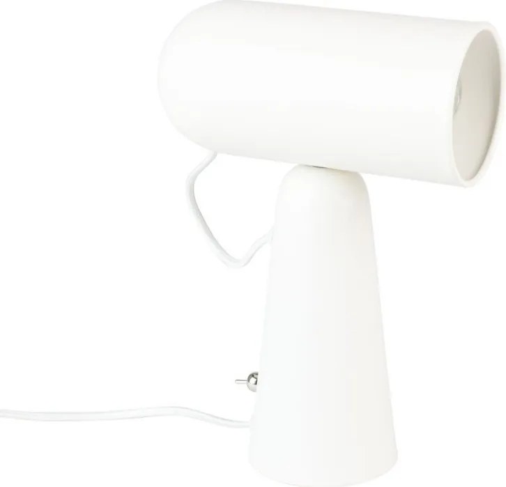 Bílá stolní lampa White Label Vesper