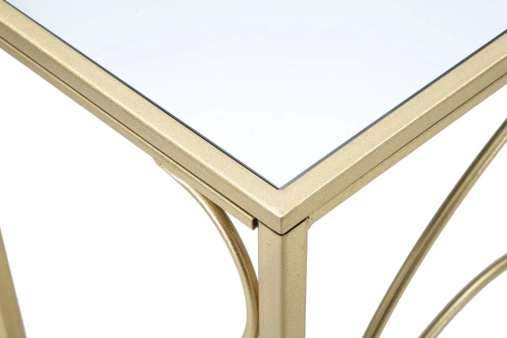 Mauro Ferretti Zlatý konzolový stolek Ferretti Artios, 140x40x80 cm