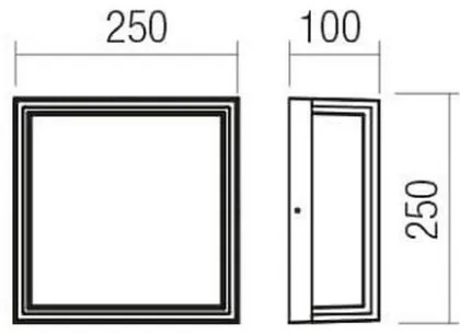 Redo 90566 - LED Venkovní nástěnné svítidlo QUADRIS LED/20W/230V IP54 hnědá