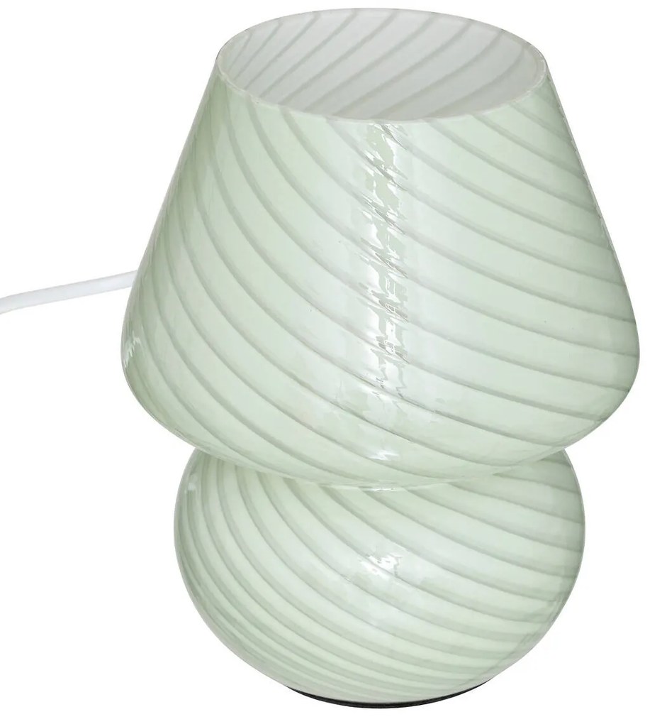 Stolní lampa ve tvaru houby CARA, skleněná, Ø 15 cm