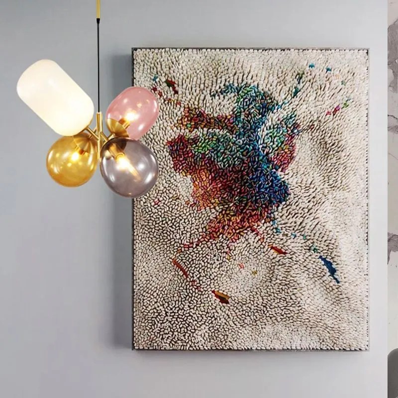 Toolight, Stropní svítidlo ze skla vícebarevné E14 60W APP436-4C, OSW-00565