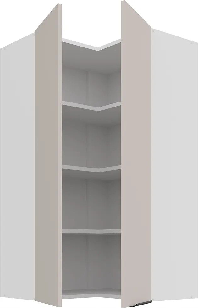 COMO | horní kuchyňská skříňka 60x60 GN-108 2F (90°) rohová s policemi | EXTRA VYSOKÁ | 60x60 cm | bílá/kašmír