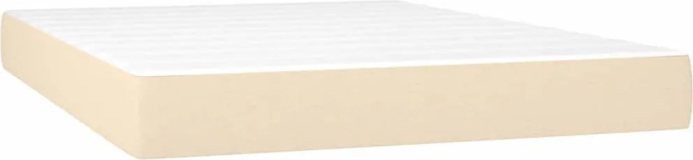 Box spring postel s matrací krémová 140x200 cm textil 3130518
