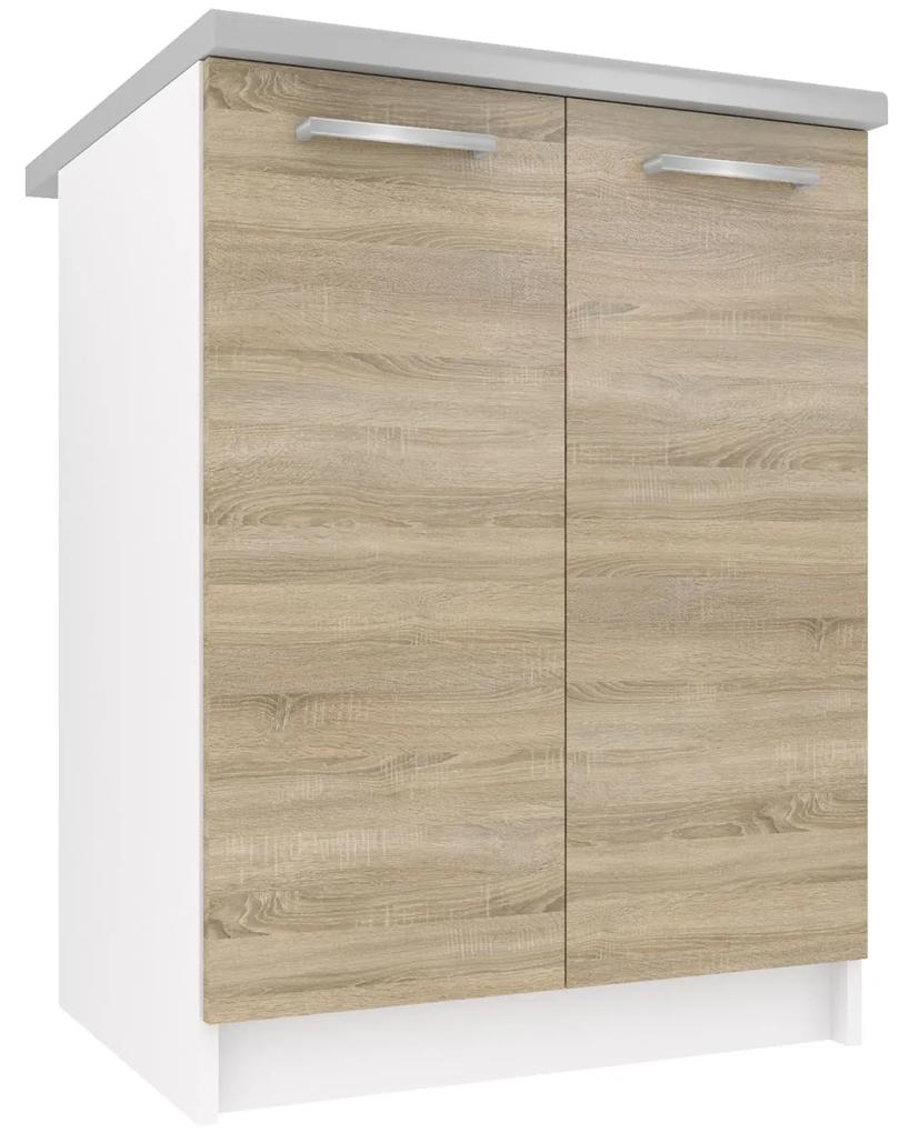 Kuchyňská skříňka Belini spodní 60 cm dub sonoma s pracovní deskou  TOR SD2-60/0/WT/DS/0/E
