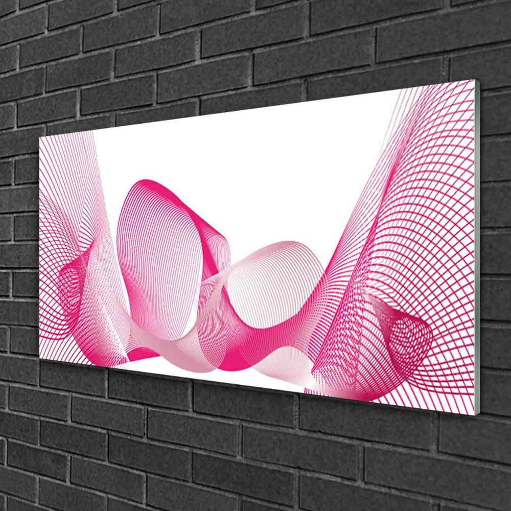 Obraz na skle Abstrakce Čáry Vlny Umění 100x50 cm