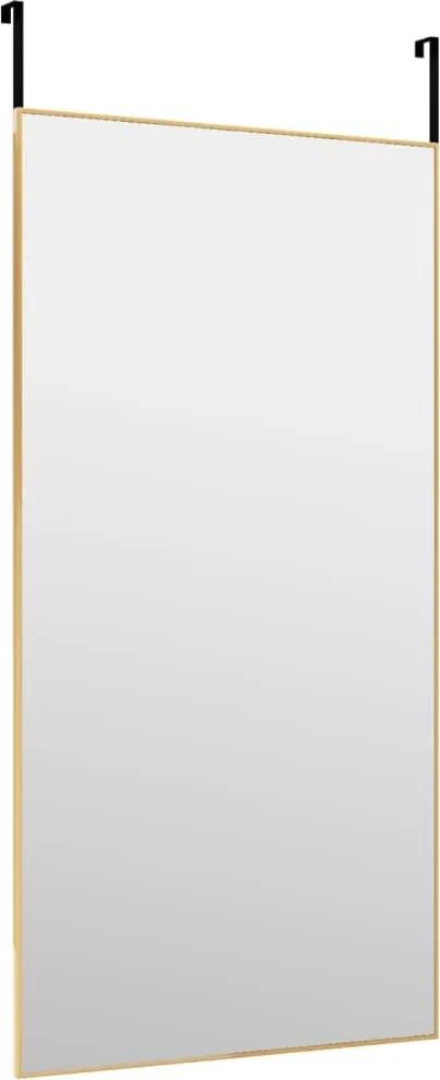 vidaXL Zrcadlo na dveře 50 x 100 cm sklo a hliník [327420] Barva: zlatá