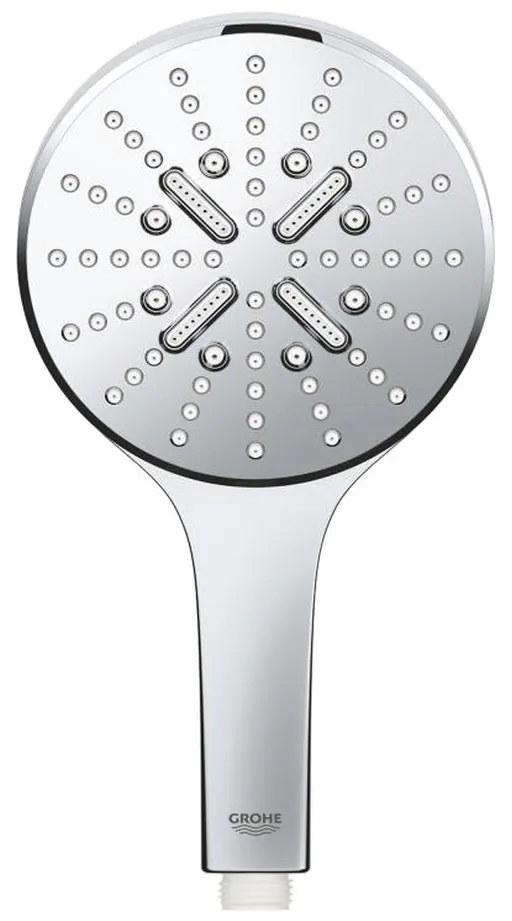 Grohe Rainshower SmartActive 130 - Ruční sprcha se 3 proudy, 9,5 l/min omezovač průtoku, chromová spodní část sprchy, chrom 26574000