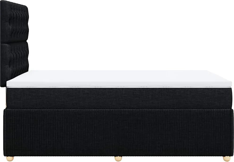 Box spring postel s matrací černá 120x200 cm textil 3294332