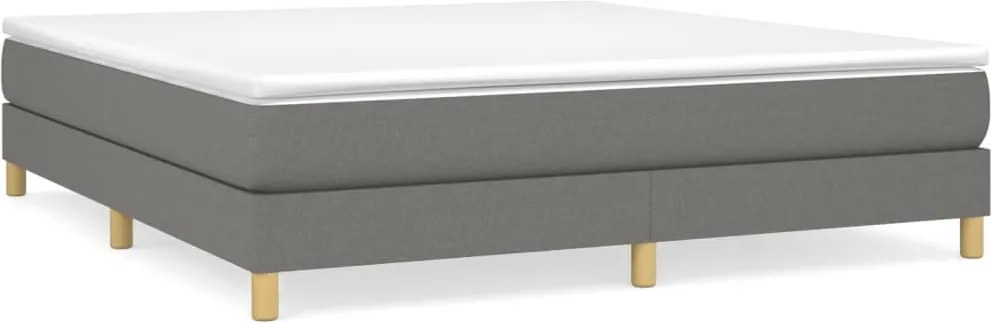 Box spring postel s matrací tmavě šedá 160x200 cm textil 3144184