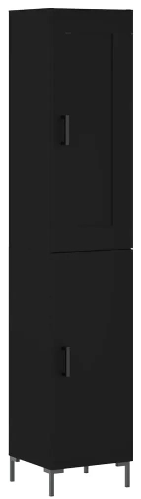 Skříň highboard černá 34,5 x 34 x 180 cm kompozitní dřevo,  3200130