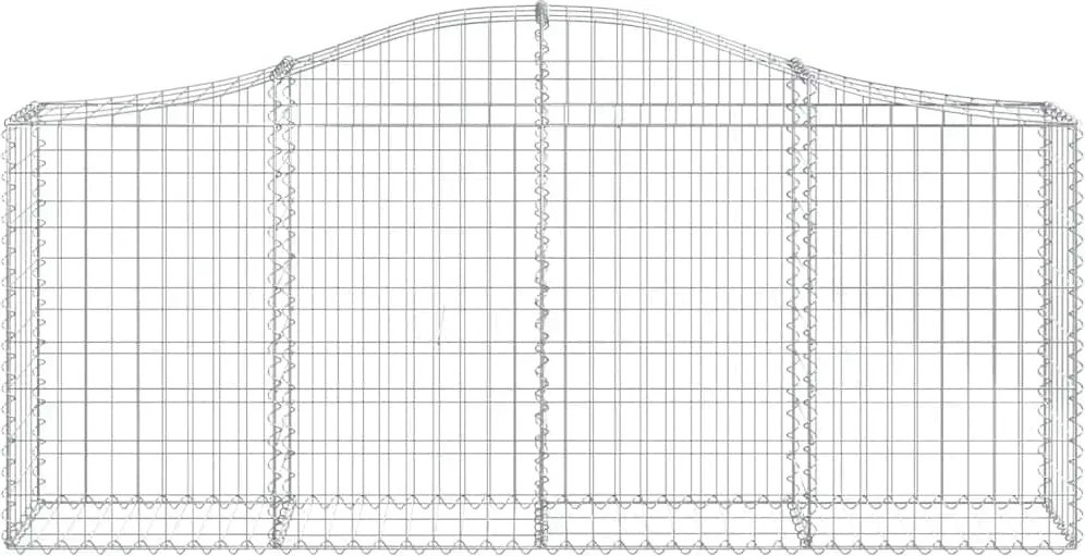Klenuté gabionové koše 13ks 200x30x80/100 cm pozinkované železo 3145420
