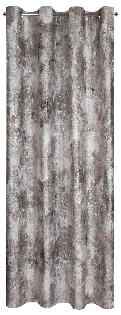 ZATEMŇOVACÍ ZÁVĚS NA KROUŽCÍCH ESTER 140X250 CM VZOROVANÁ