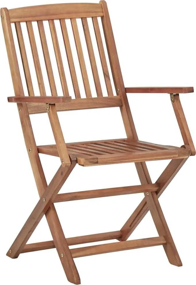 vidaXL Skládací zahradní židle 2 ks masivní akáciové dřevo [313601]