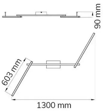 Wofi 9163.03.01.0000 - LED Přisazený lustr CLAY 3xLED/10W/230V