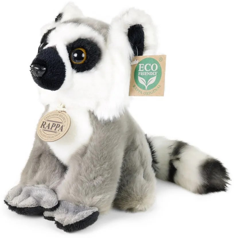 Rappa Plyšový lemur sedící 18 cm ECO-FRIENDLY