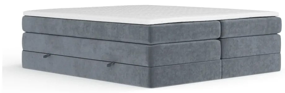 Tmavě šedá boxspring postel s úložným prostorem/bez čela 180x200 cm Juniper – Maison de Rêve