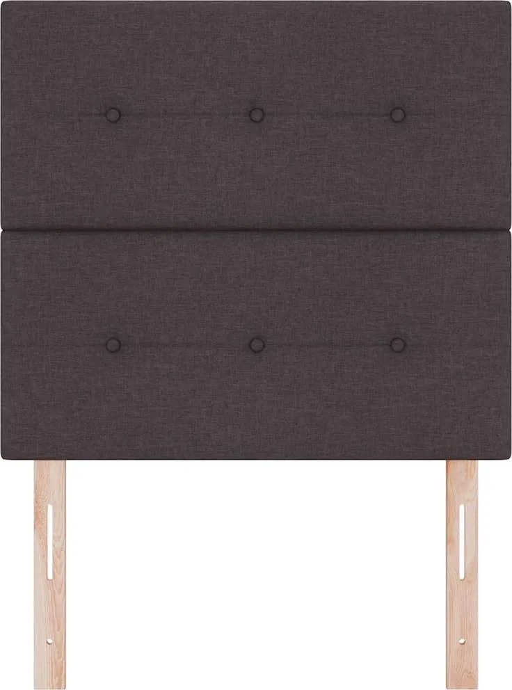 Výškově nastavitelné čelo postele Tmavě hnědá 100 cm textil 3337811
