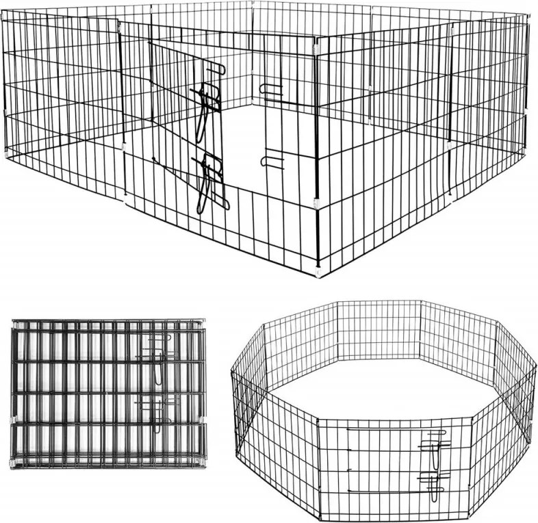 Skladací ohrádka pro psa - výběh pro štěnata 160x60 cm SPRINGOS PA1007