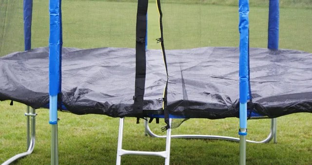 Premium Modrá trampolína 400 cm s ochrannou sítí + žebřík + krycí plachta