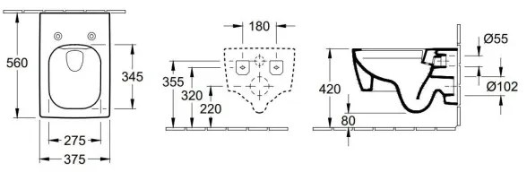 Villeroy & Boch 4633R001 - Závěsné WC MEMENTO keramika/bílá
