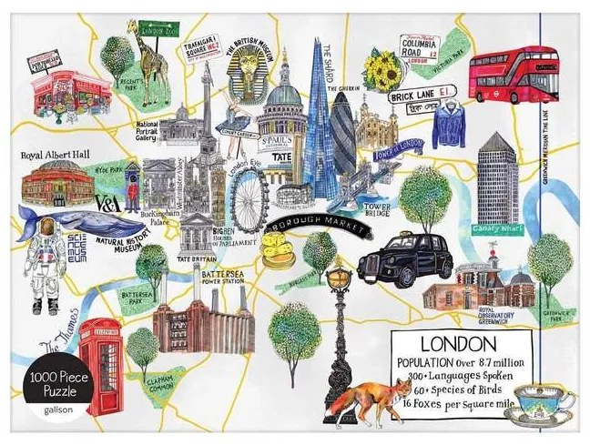 Galison Puzzle mapa Londýna 1000 dílků