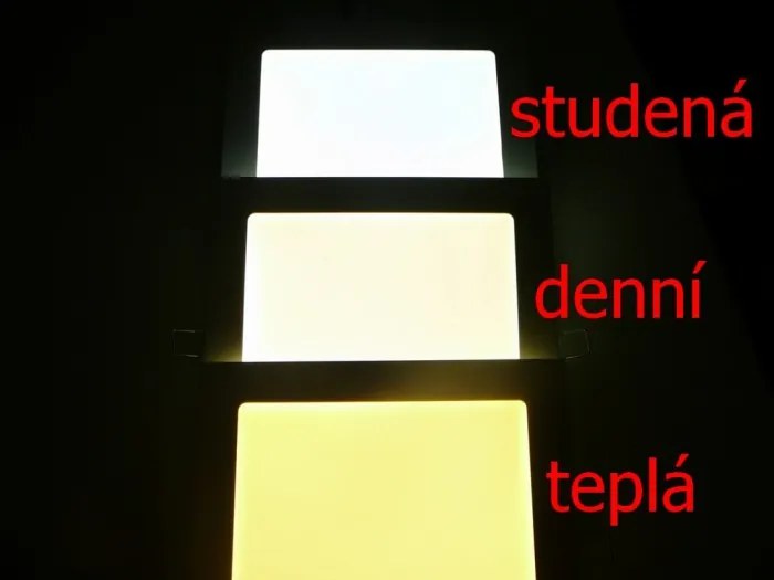 LED Solution Bílý vestavný LED panel hranatý 225 x 225mm 18W stmívatelný Barva světla: Teplá bílá 191095_10291