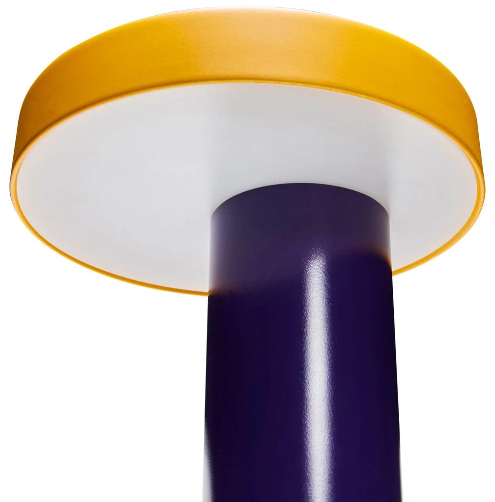 Hübsch Stmívatelná stolní LED lampa Magic, modrá barva, sklo, kov
