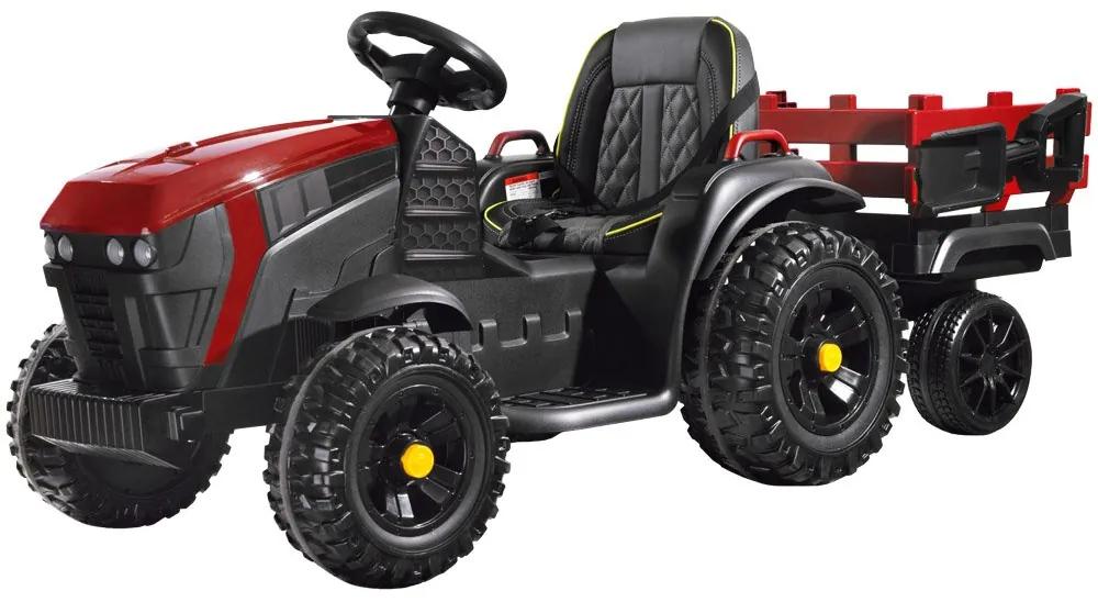 HračkyZaDobréKačky Elektrický farmářský traktor s přívěsem červený