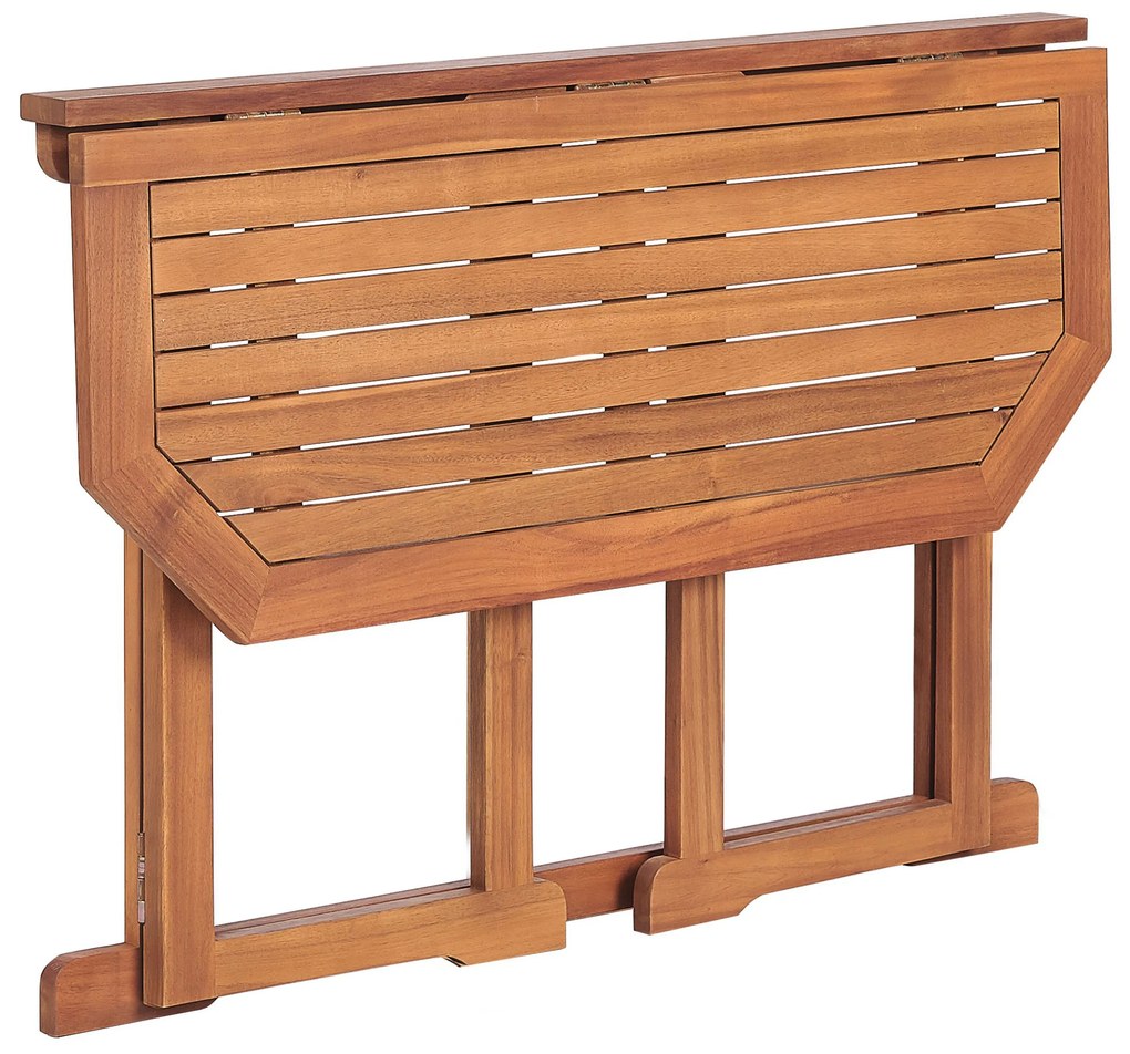 Skládací stůl z akáciového dřeva 110 x 47 cm světlé dřevo TREIA Beliani