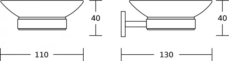 Mexen Lea držák na mýdlo, chromová, 7026039-00