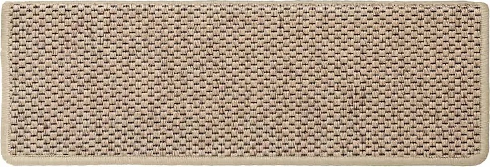 Samolepící nášlapy na schody vzhled sisal 15 ks 65x21x4 cm 326891
