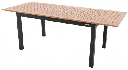 Doppler EXPERT WOOD antracit - rozkládací hliníkový stůl 220/280x100x75 cm