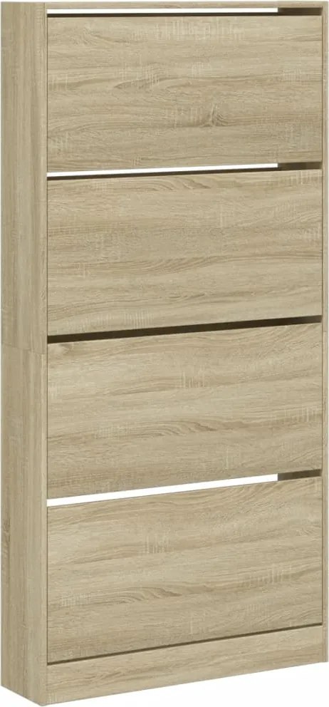 Botník se 4 výklopnými zásuvkami dub sonoma 80 x 21 x 163,5 cm 3214366