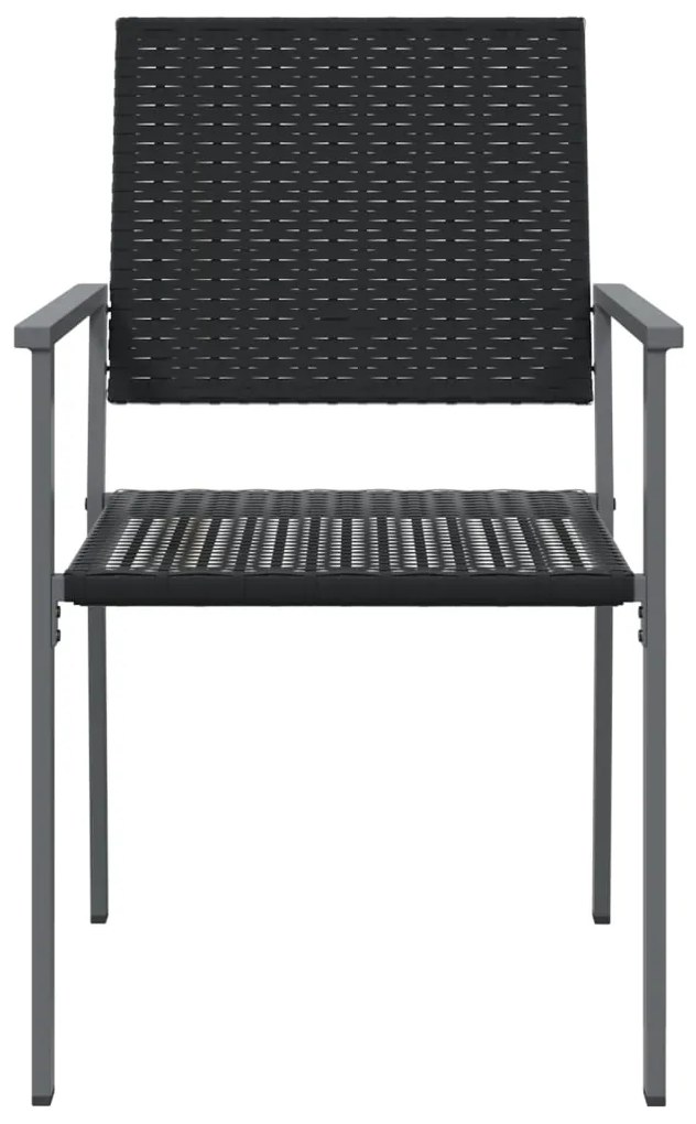 Zahradní židle 4 ks černé 54 x 62,5 x 89 cm polyratan,  3187083