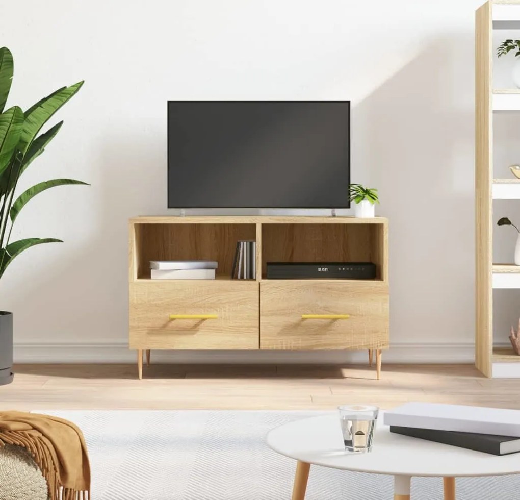 vidaXL TV skříňka 80 x 36 x 50 cm kompozitní dřevo [828963] Barva: hnědý dub