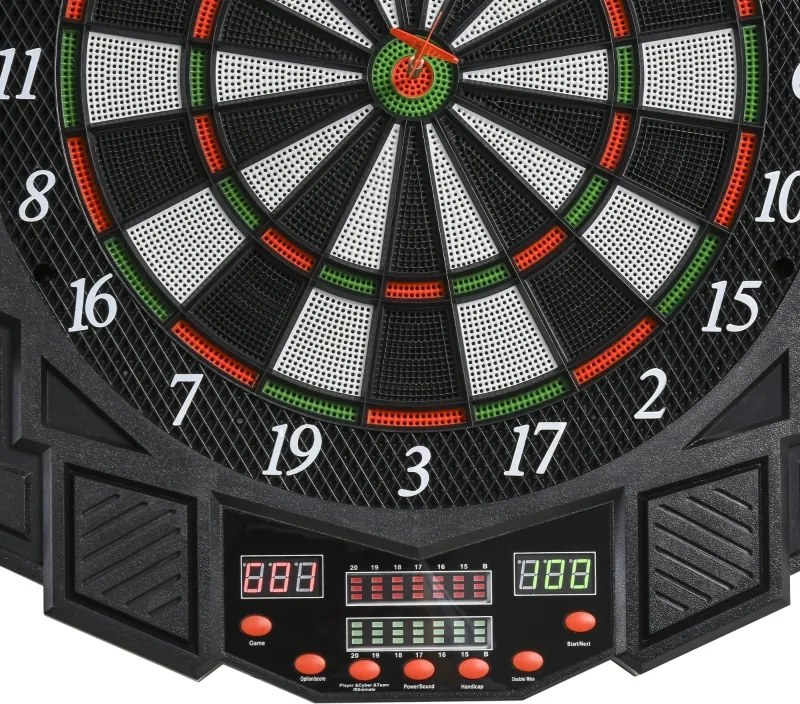 Elektronický terč na šipky s LED displejem vč. 12 šipek, 49 x 55 cm B8-0006