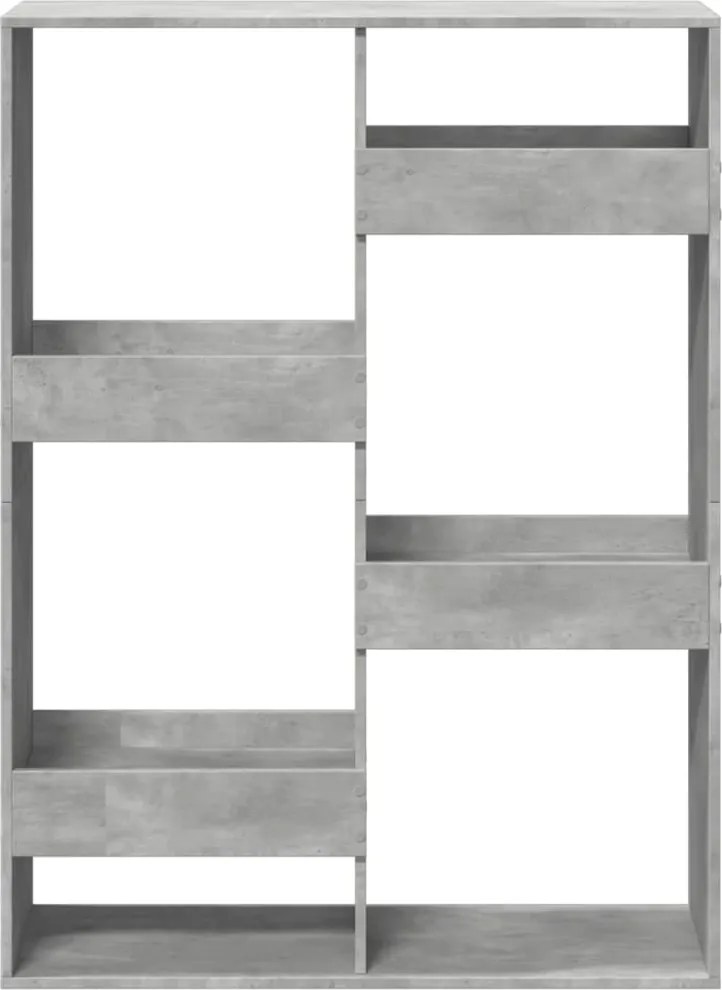 Knihovna betonově šedá 100 x 33 x 135 cm kompozitní dřevo 3309387