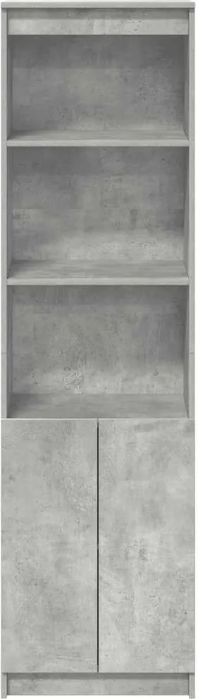 Vysoká deska betonově šedá 50x35x180 cm Dřevěná konstrukce 3328465