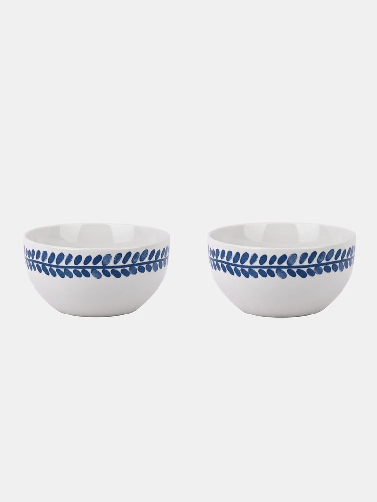 Sinsay - Keramické misky s rostlinným okrajem 2 pack - bílá