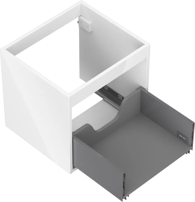 Mexen Box-A, závěsná skříňka 50 cm, 1 zásuvka, bílá lesklá, 91AX0-0500-470-1-00