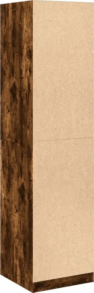 Šatní skříň kouřový dub 50 x 50 x 200 cm kompozitní dřevo 3307787