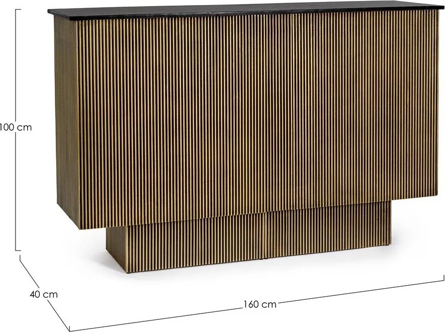 Kuchyňský ostrůvek s deskou z mangového dřeva 40x160 cm Virat – Bizzotto