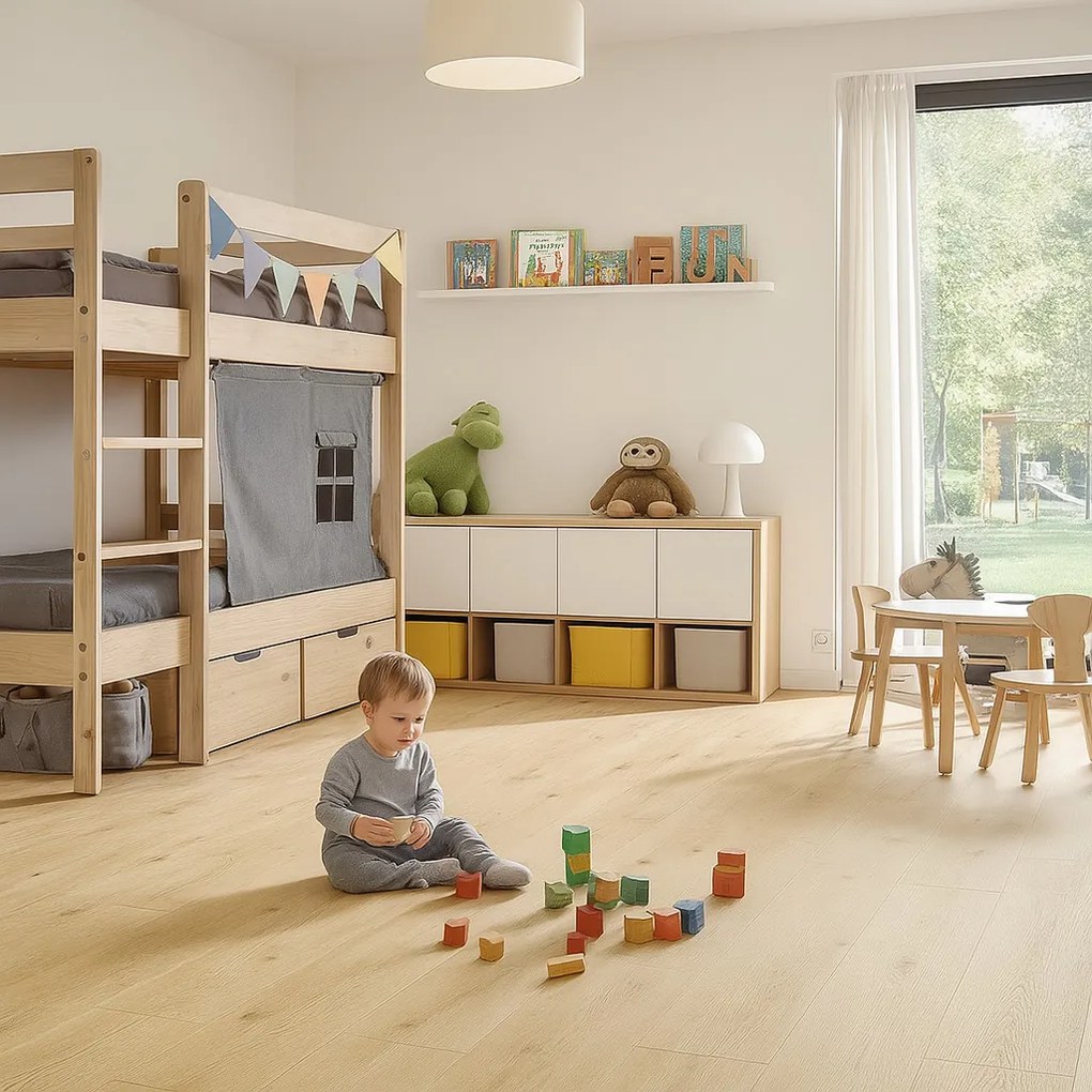 Beauflor, PVC podlaha - lino Toptex Sweet Oak 626M, na míru, šíře 5m, žlutá, filc, chodba / předsíň