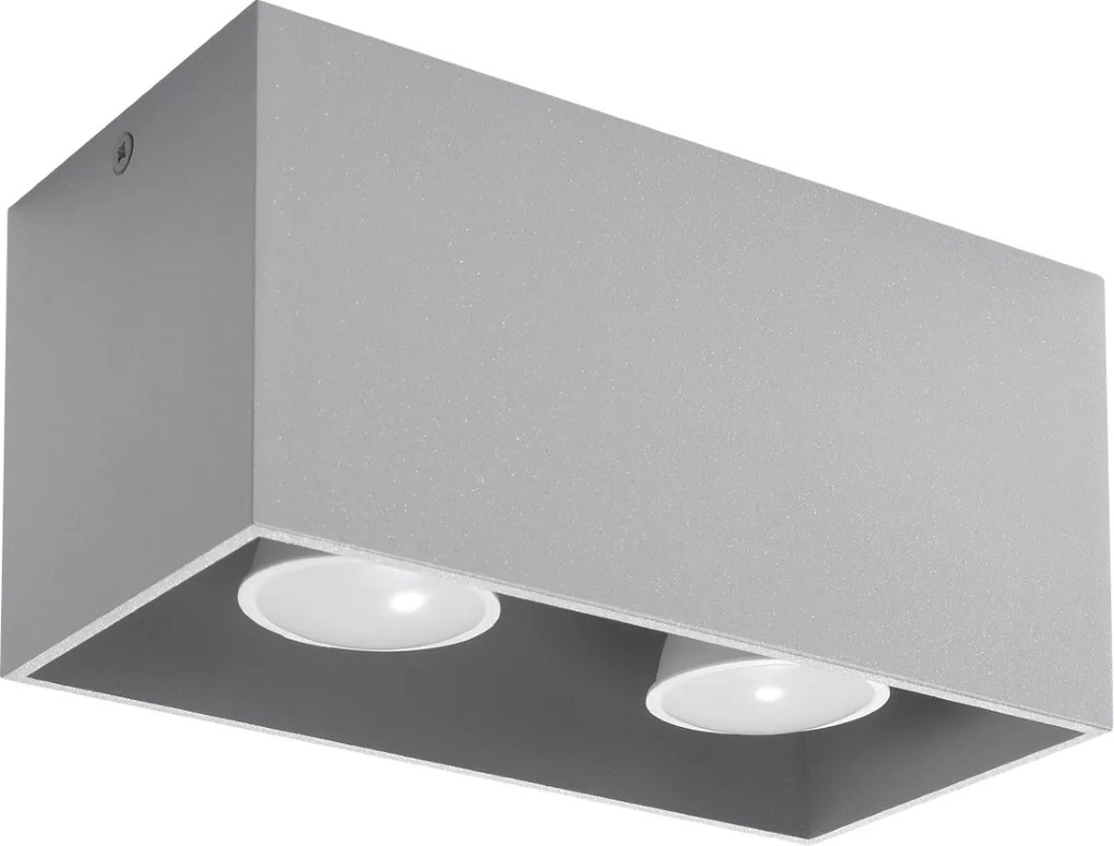 Sollux Lighting Stropní svítidlo QUAD šedé