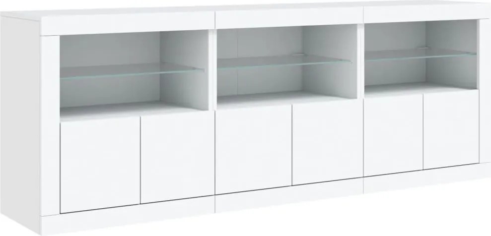 Příborník s LED osvětlením bílý 181,5 x 37 x 67 cm 3209002