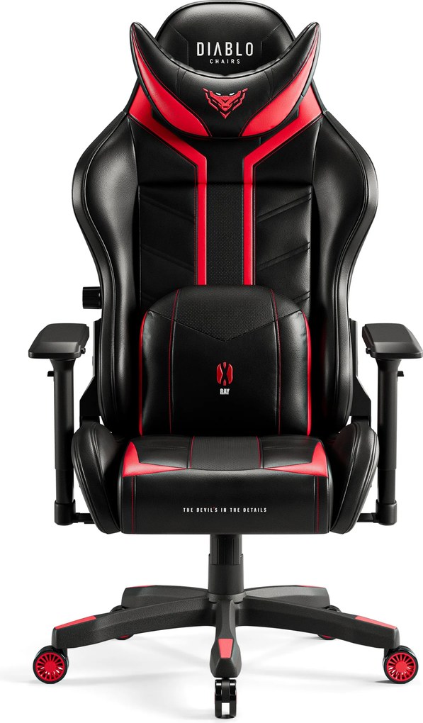 Herní židle z ekokůže King Size, černý-červený: Diablo X-Ray 2.0