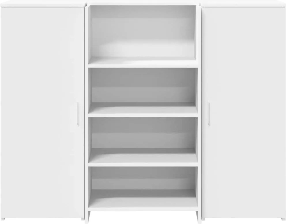 Recepční stůl bílý 135x50x103,5 cm kompozitní dřevo 3324187