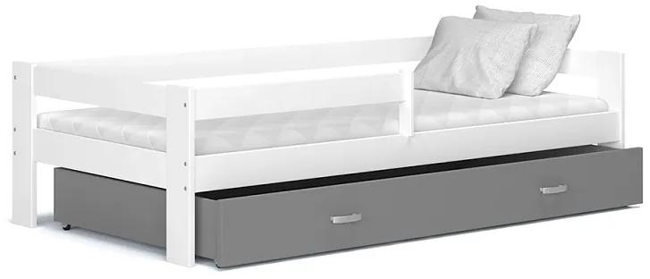 Dětská postel Sára MDF - 160x80 cm bílo/šedá