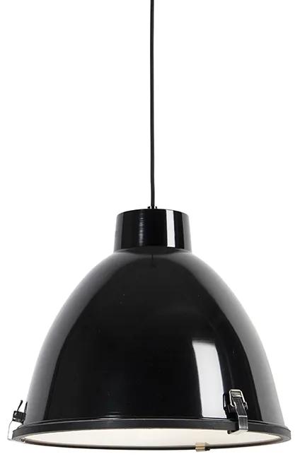 Průmyslová závěsná lampa černá 38 cm stmívatelná - Anteros