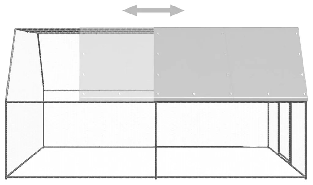 vidaXL Marketos Venkovní klec pro kuřata 3 x 4 x 2 m pozinkovaná ocel